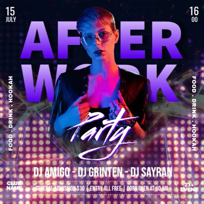 Plantilla de After Work Party Video | PosterMyWall