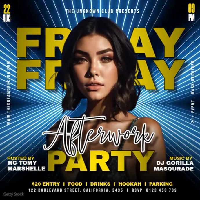 After Work Party Video Template | PosterMyWall