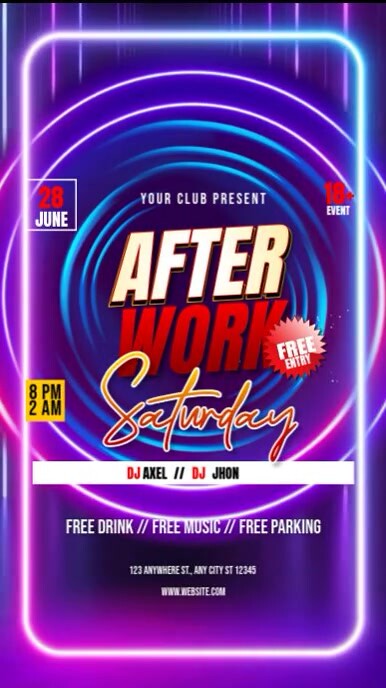 Plantilla de After work saturday | PosterMyWall