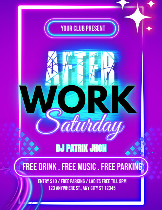 Copy of after work saturday | PosterMyWall