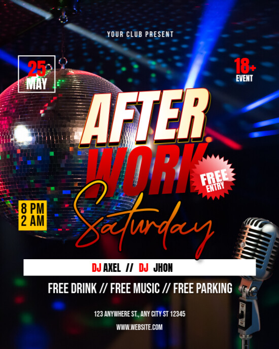 Copy of After work saturday | PosterMyWall