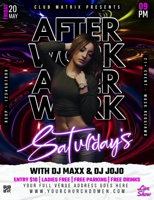 Copy of After work Saturday | PosterMyWall