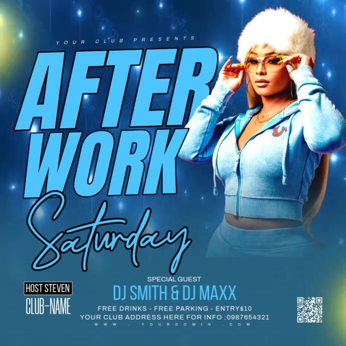 After work Saturday Template | PosterMyWall