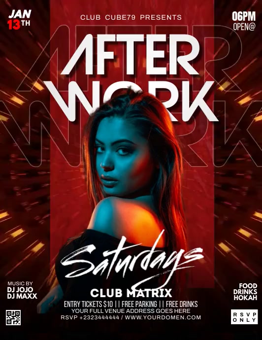 After work Saturday Template | PosterMyWall