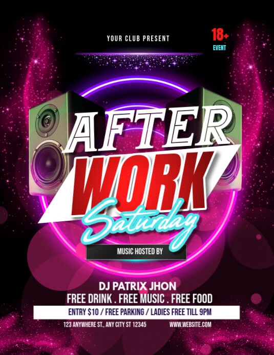 after work saturday Template | PosterMyWall