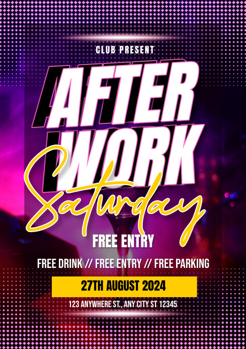 Copy of after work saturday | PosterMyWall