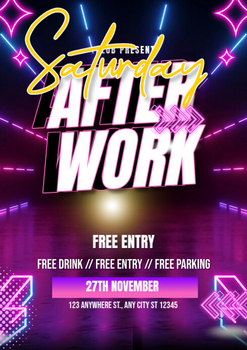 Copy of after work saturday | PosterMyWall