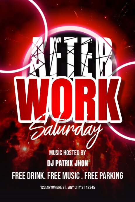 Plantilla de After work saturday | PosterMyWall