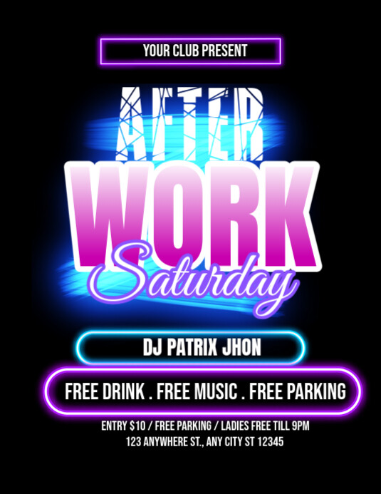 Copy of after work saturday | PosterMyWall
