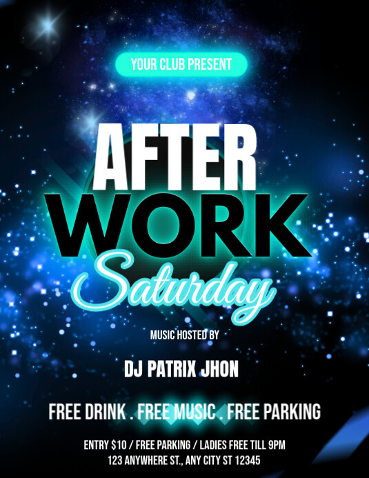after work saturday Template | PosterMyWall