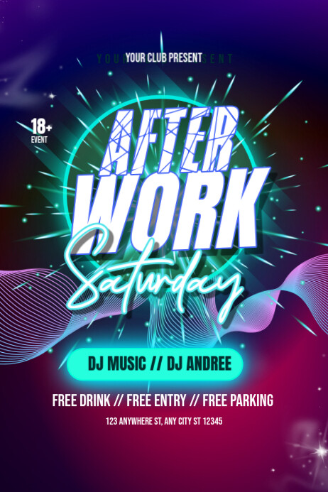 Copy of after work saturday | PosterMyWall