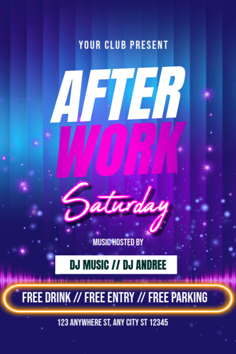 Copy of after work saturday | PosterMyWall
