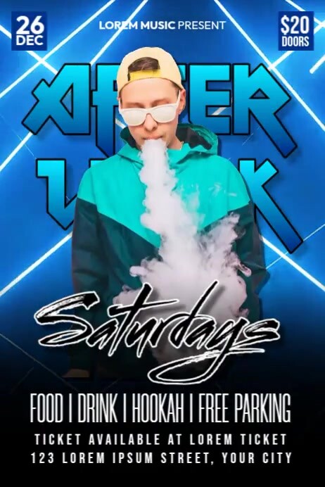 After Work Saturday Night Template | PosterMyWall