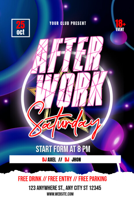 after work saturday party Template | PosterMyWall