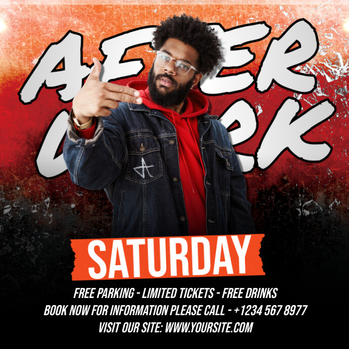 After Work Saturday Party Template | PosterMyWall
