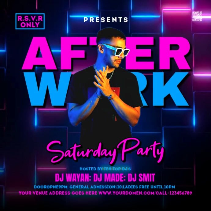 Plantilla de After work Saturday party | PosterMyWall