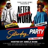 Saturday dj night party Template | PosterMyWall