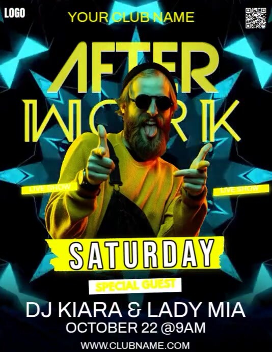 After Work Saturday Party Video Template | PosterMyWall