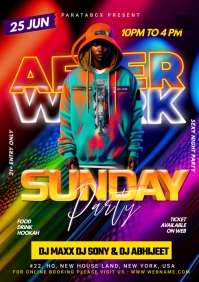 Sunday Bar After Party Flyer Template | PosterMyWall