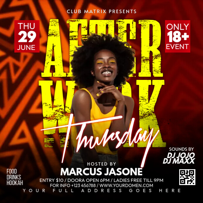 Plantilla de After work Thursday | PosterMyWall