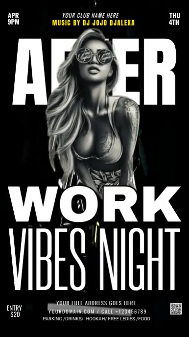 AFTER WORK VIBES NIGHT Template | PosterMyWall