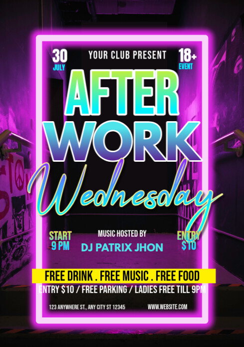 After work wednesday Template | PosterMyWall
