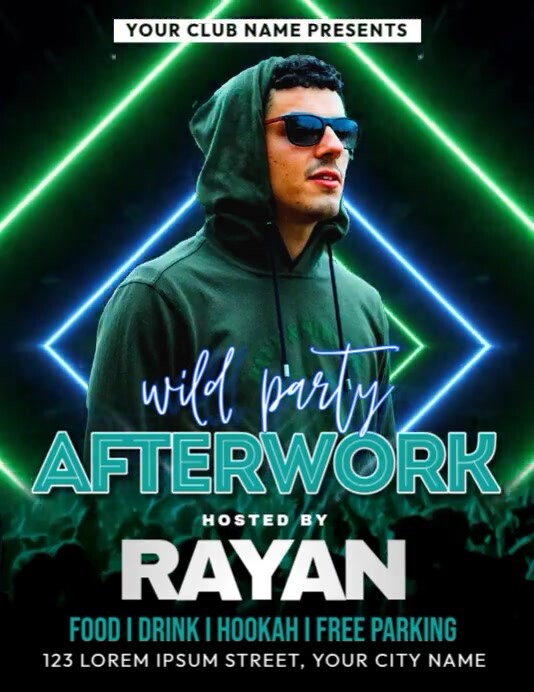After Work Wild Party Template | PosterMyWall
