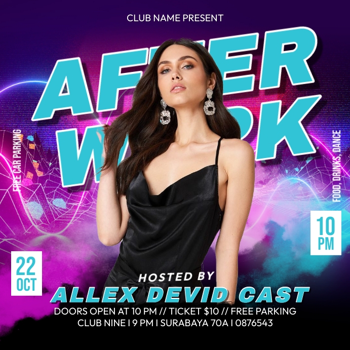 Afterwork Club Party Template | PosterMyWall