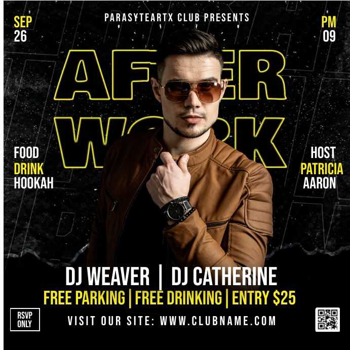 Afterwork DJ Club Template | PosterMyWall