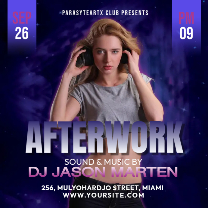Afterwork Dj Party Template | PosterMyWall