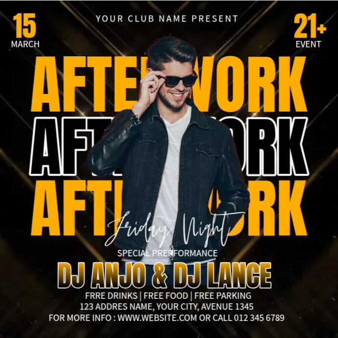 Afterwork Friday Night Template | PosterMyWall