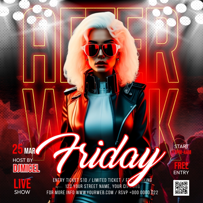AfterWork Friday Party Template | PosterMyWall