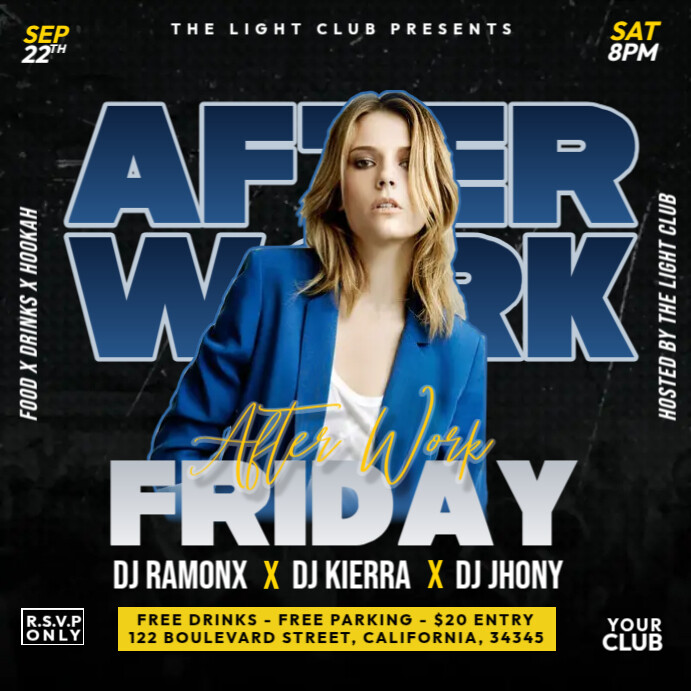 Afterwork Friday Party Template | PosterMyWall