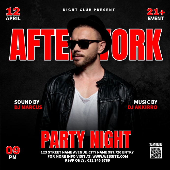 Afterwork Night Party Template | PosterMyWall
