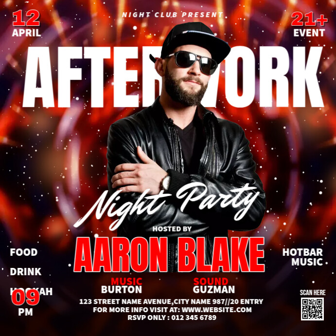Plantilla de Afterwork Night Party | PosterMyWall