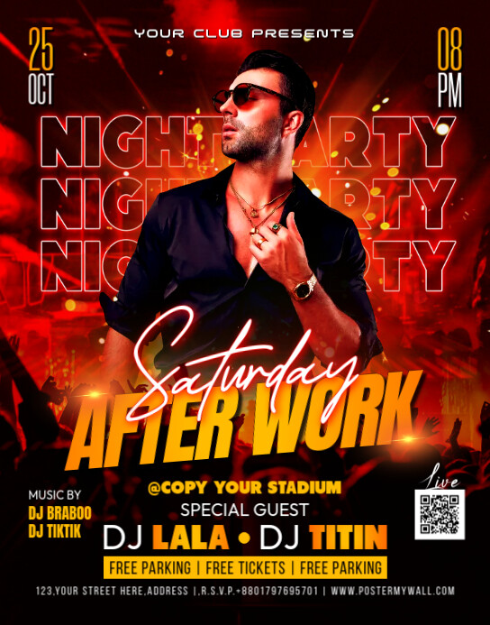 afterwork night party flyer Template | PosterMyWall