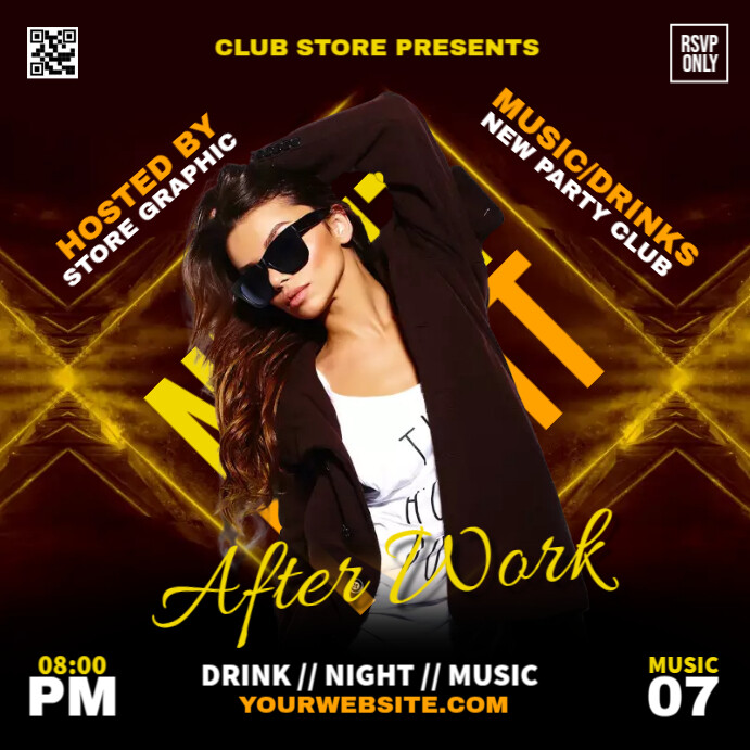 Afterwork Party Night Template | PosterMyWall