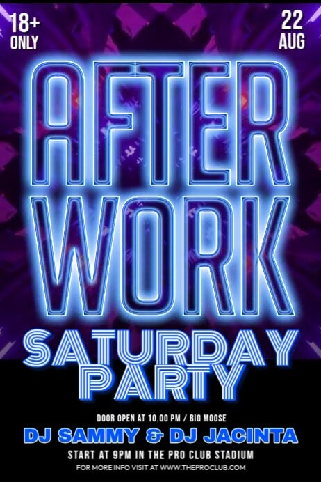 Plantilla de Afterwork Party Video | PosterMyWall