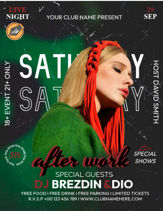 Afterwork Saturday Party Template | PosterMyWall