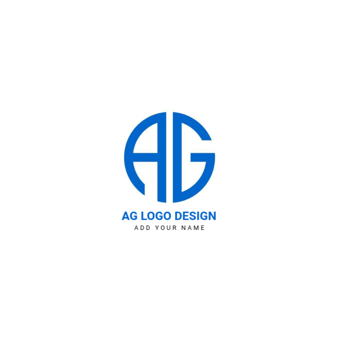 AG LOGO DESIGN Template | PosterMyWall