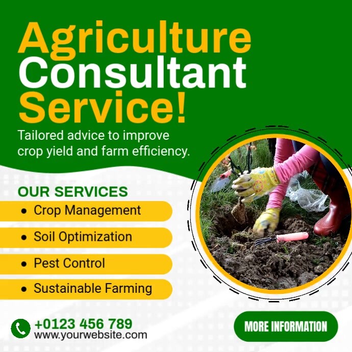 Copy of Agriculture Consultant Service | PosterMyWall