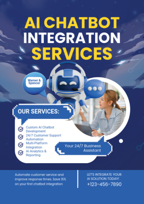 AI Chatbot Integration A2 Template | PosterMyWall