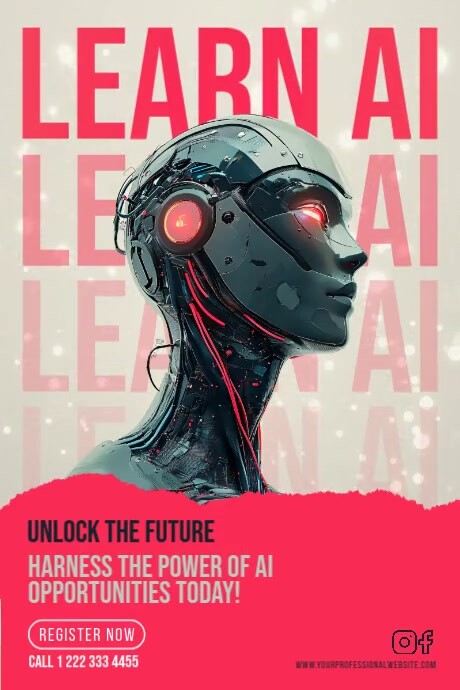 AI Course Video Poster Template | PosterMyWall