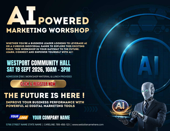 AI Courses Event Ad Flyer Template | PosterMyWall