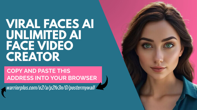 Ai face video creator thumbnail Template | PosterMyWall