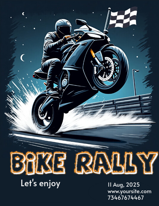 Plantilla de ai generated Bike Rally Poster, Bike Night Flyers, Bike ...