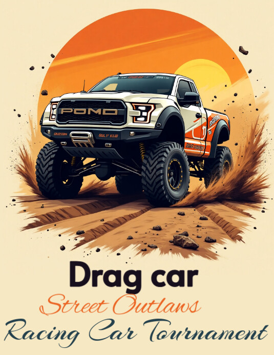 Plantilla de ai generated racing car poster racing car flyer automotive ...