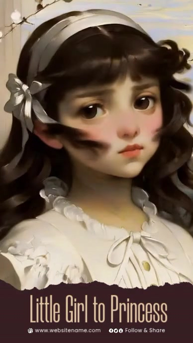 AI Little Girl Painting Reel Template | PosterMyWall