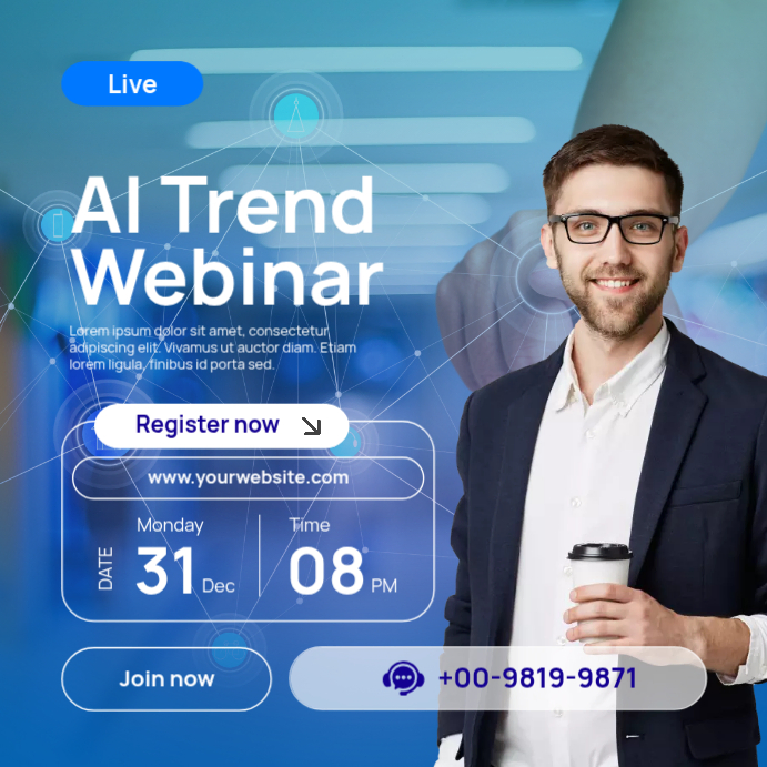 AI Tren Webinar Poster Template | PosterMyWall