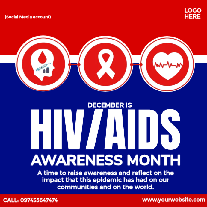 AIDS Awareness Month Ads Template | PosterMyWall